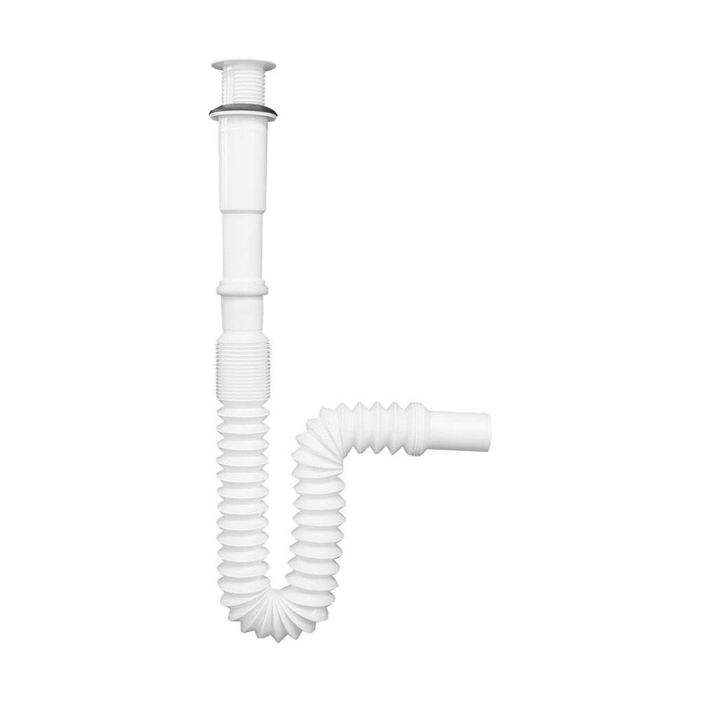 Céspol práctico flexible 1 1/4″ tipo ” P” para lavabo con rejilla ...