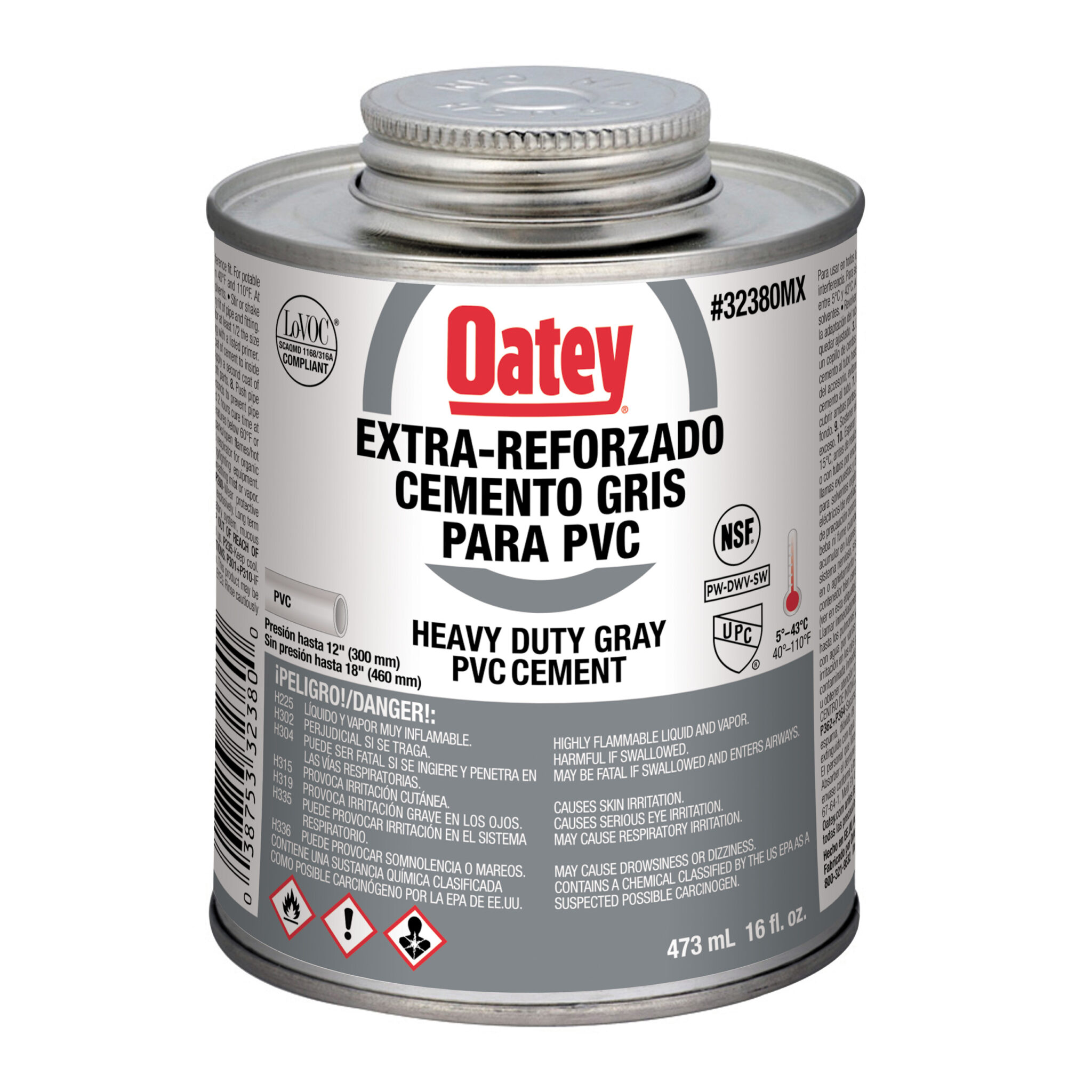 32378Mx Cemento Gris Oatey Para Pvc Extra Reforzado – Grupo IASA Mayoristas