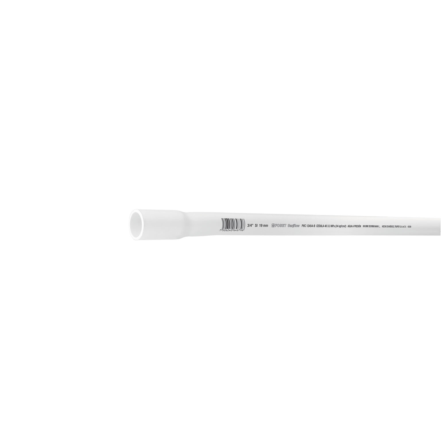 Tubo de 2″ PVC hidráulico cédula 40, 3m, 3.1kg, FOSET 45522 – Grupo ...